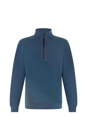 Boggi Milano Half-zip Scuba Sweatshirt - Blue