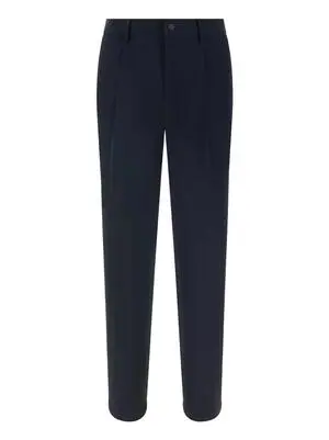 Boggi Milano Tailored Zip Stretch Trousers - Blue