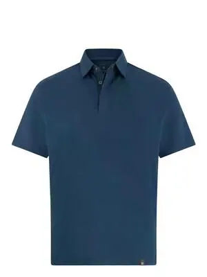 Boggi Milano Metal Press Studs Polo Shirt - Blue
