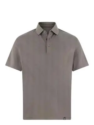 Boggi Milano Metal Button Polo Shirt - Grey