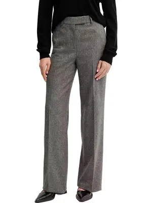Iceberg Wide-leg Trousers With Pressed Crease - Grey