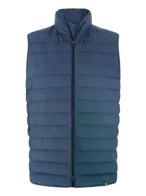 Boggi Milano Padded Logo Patch Gilet - Blue