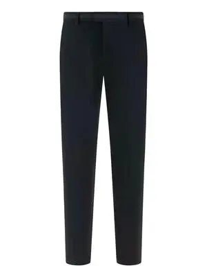 Boggi Milano Straight-leg Trousers With Zip Pocket - Black
