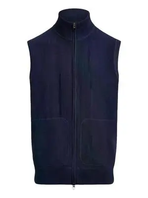 Rlx Ralph Lauren Zip-up Mock-neck Vest - Blue