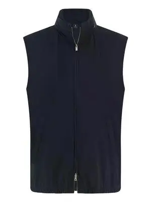 Boggi Milano Zip Fastening Gilet - Blue
