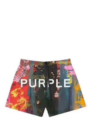 PURPLE BRAND Abstract Swim Shorts - Blue