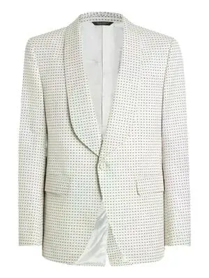 Dolce & Gabbana Jacquard Dotted Blazer - Neutrals
