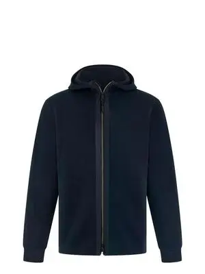 Boggi Milano Full-zip Piqué Sweatshirt - Blue