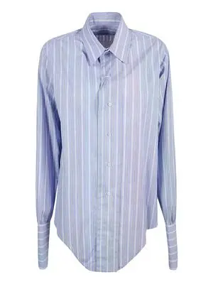 MAISON MARGIELA Striped Button-down Shirt - Blue
