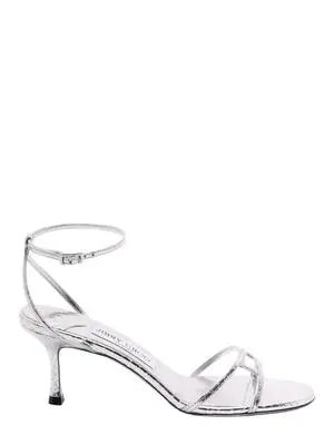 JIMMY CHOO Ankle-strap Heeled Sandals - Silver