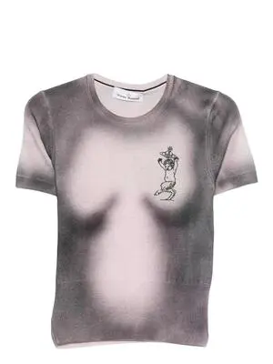 VIVIENNE WESTWOOD Elle Print Fitted Top - Black