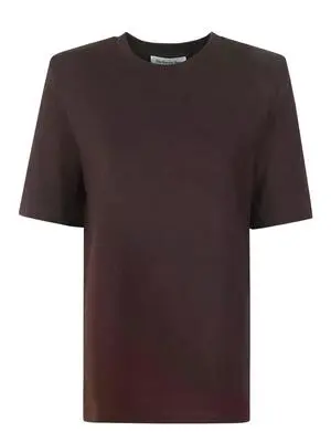 THE FRANKIE SHOP Padded Shoulder T-shirt - Brown