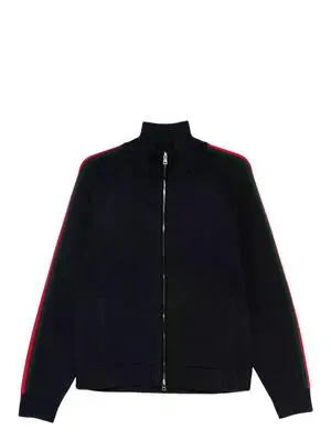 GUCCI Striped Zip-Up Cardigan