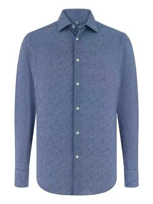 Boggi Milano Slim Fit Stretch Shirt - Blue