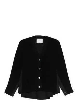 Sacai Paneled Cardigan - Black