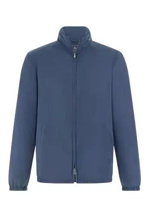 Boggi Milano Technical Fabric Zip Jacket - Blue