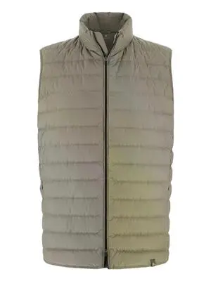 Boggi Milano Padded Gilet With Logo Patch - Grey