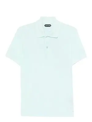 TOM FORD Button Polo Shirt - Blue