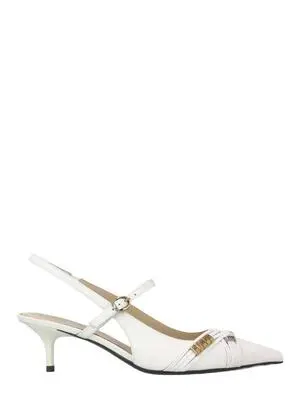 Pinko Criss-cross Slingback Pumps - White
