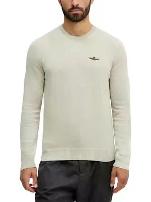 AERONAUTICA MILITARE Embroidered Sweater - Neutrals