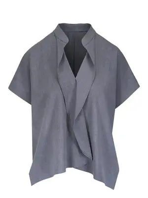 Zero + Maria Cornejo Draped Top - Grey