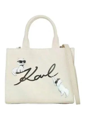 Karl Lagerfeld Ikon Signature Tote - Neutrals