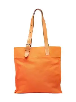 Hermès 2014 Toile Etriviere Shopping Tote Bag - Brown