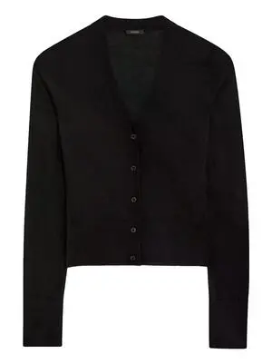 JOSEPH V-neck Button-fastening Cashmere Cardigan - Black