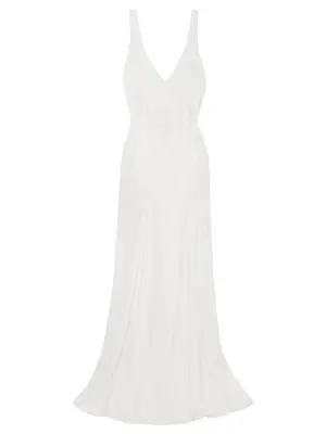 Olivia Von Halle Paloma Open-back Silk-satin Gown - Ivory