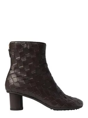 Bottega Veneta Atomic Intrecciato Leather Ankle Boots - Brown