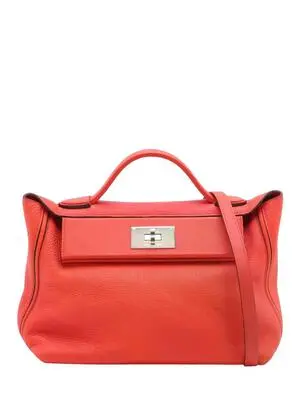 Hermès 2020 Togo And Swift 24/24 29 Satchel - Red