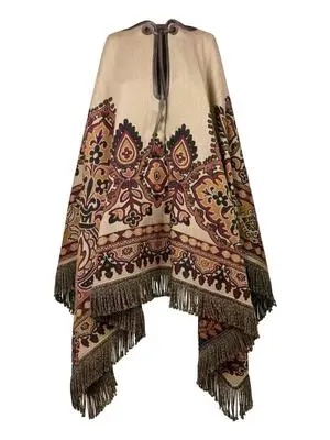Etro Jacquard Floral-paisley Cape - Neutrals