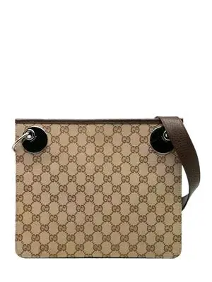 Gucci Gg Canvas Eclipse Crossbody Bag - Brown
