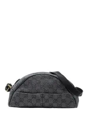 Gucci Gg Denim Shoulder Bag - Grey