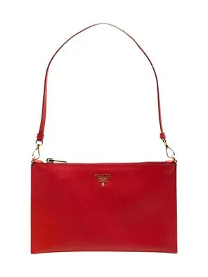 Prada 2000-2025 Saffiano Shoulder Bag - Red