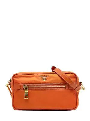 Prada Tessuto Camera Crossbody Bag - Orange