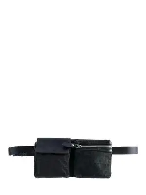Fendi Zucca Canvas Double Pocket Belt Bag - Black