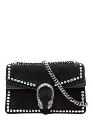 Gucci Dionysus Shoulder Bag With Crystal Embellishments - Black