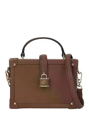 Karl Lagerfeld Padlock-detail Trunk Bag - Brown