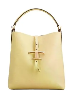 TOD'S Mini T Timeless 't' Pendant Bucket Bag - Yellow