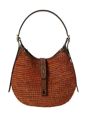 Polo Ralph Lauren Raffia Shoulder Bag - Brown
