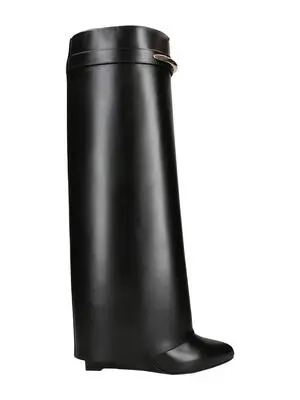 Givenchy Leather Shark Knee-high Boots - Black
