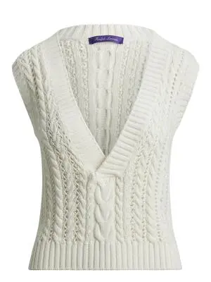 Ralph Lauren Cable-knit Sweater Vest - White