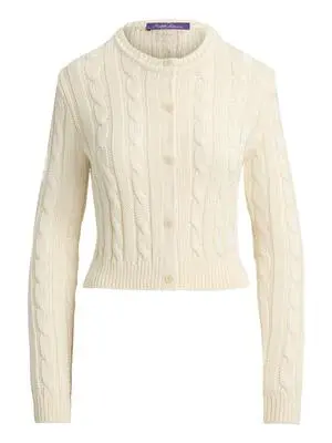 Ralph Lauren Silk Cable-knit Cardigan - White