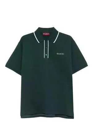 Gucci Logo-embroidered Polo Shirt - Green