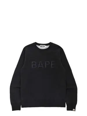 A BATHING APE Patch Indigo Crewneck Sweatshirt - Black