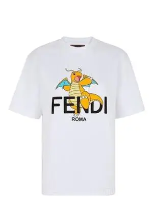 Fendi X Fragment X Pokemon Dragonite T-shirt - White