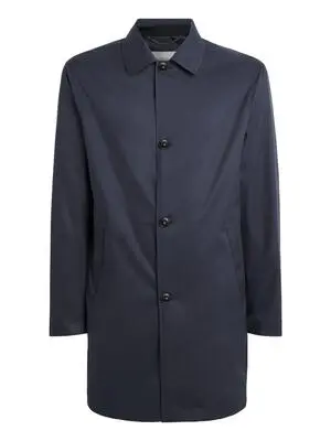 Canali Water-resistant Overcoat - Navy