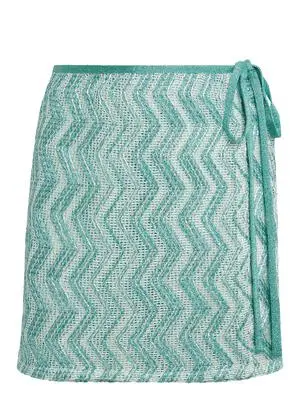 Missoni Embellished Wrap Mini Skirt - Blue