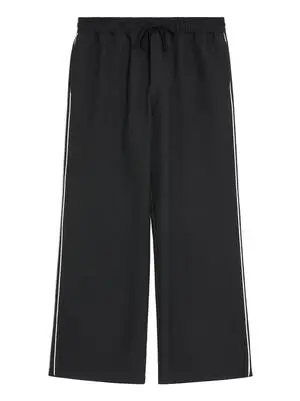 Valentino Garavani Vlogo Wide-leg Track Pants - Black